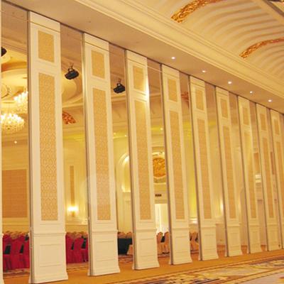 China 65mm Aluminum Frame Sound Proof Movable Partition Wall 6m Height MDF Melamine for Banquet for sale