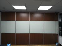 China Folding Partition Walls Wooden Mobile Sliding Wall 65mm 85mm 100mm for Commercial Office Building for sale