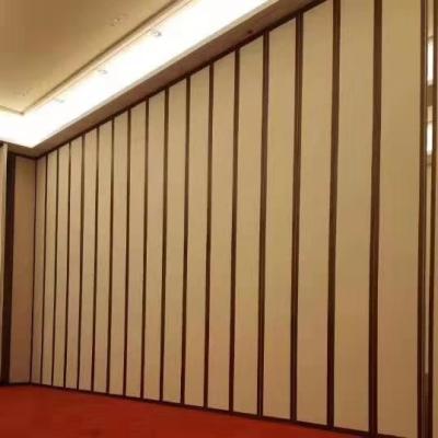 China Aluminum Frame Sliding Soundproof Partition Wall 65mm Panel Thickness Top Hung for sale