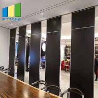 China Movable Wooden Partition Wall 65mm 85mm 100mm Sliding Divider for Office Church Library for sale