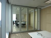 China Office Glass Sliding Partition Walls 85mm Thick Soundproof Up to 6000mm Height for sale
