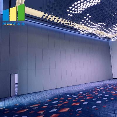 China Aluminum Frame Fabric Acoustic Sliding Partition 65mm 100mm for Meeting Room for sale