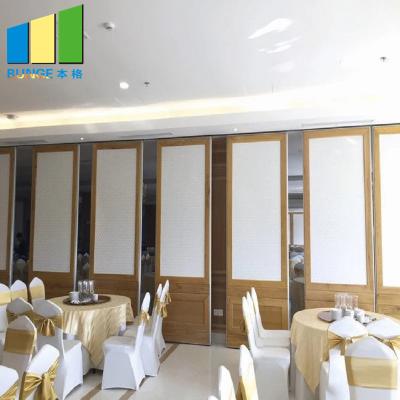 China Folding Wooden Operable Partition Wall Sound Proof Partition Door For Restaurant for sale