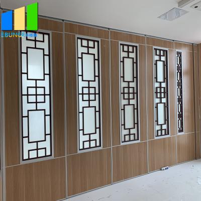 China Movable Wooden Partition Room Divider Sliding Office Partition System For Space Division for sale