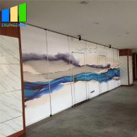 China Aluminum Frame Movable Partition Walls Room Divider With Painting for sale