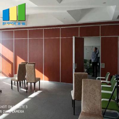 China Temporary Acoustic Soundproof Collapsible Operable Sliding Partition Wall 65mm 85mm 100mm for sale
