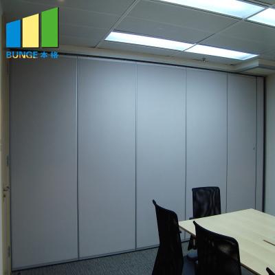 China Soundproof Movable Wooden Folding Sliding Partition Wall 65mm 85mm 100mm for Auditoriums for sale