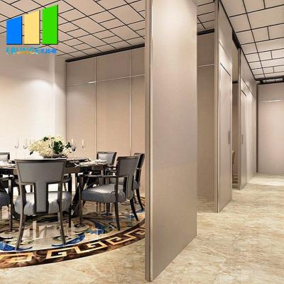 China Restaurant Acoustic Room Dividers Soundproof Folding Partition Wall for sale