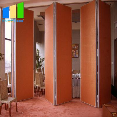 China Acoustic Room Divider Folding Partition 65mm 100mm Soundproof Sliding Wall for Restaurant Decoration for sale