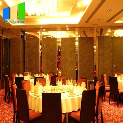 China Acoustic Room Dividers Restaurant Aluminium Sliding Door 65mm 100mm 5 Years Warranty for sale