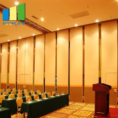 China Aluminum MDF Wood Soundproof Movable Partition Walls 65mm 85mm 100mm 125mm for Restaurant for sale