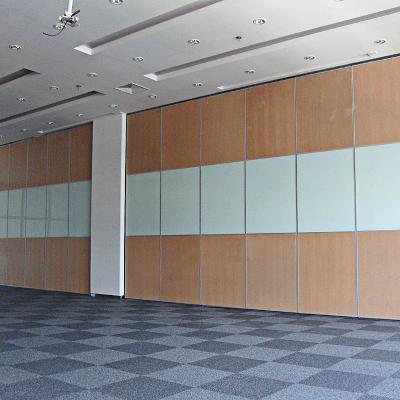 China Movable Acoustic Glass Partition Wall 65mm 100mm Modular Folding Screen for Conference Center Hospital for sale