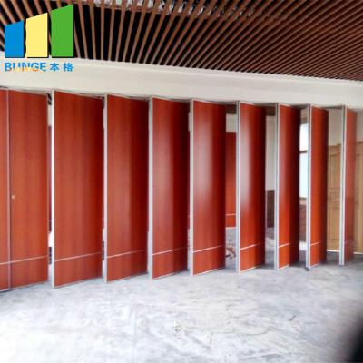 China Hanging System Movable Acoustic Folding Sliding Partition Walls For Office for sale