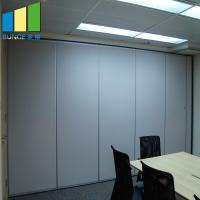China Acoustic Movable Walls Ceiling Hung Soundproofing Sliding Folding Partitions 65mm 100mm STC 53 for sale