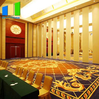 China Aluminum Frame Sliding Office Partition Wall 65mm 100mm Soundproof Movable Wall for Classroom Hotel for sale