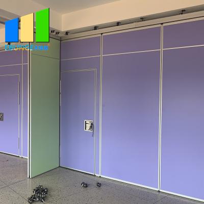 China Soundproof Aluminum Sliding Room Divider Wall 65mm to 100mm Thick for Classroom for sale