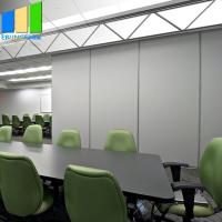 China Top Hung Acoustic Partition Wall System 65mm 100mm Soundproof Sliding Panels for Meeting Rooms for sale