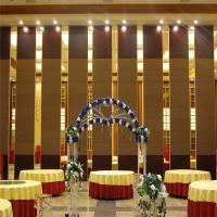 China Aluminum Frame Custom Melamine Sliding Acoustic Folding Partition Wall 5.5m Height for sale