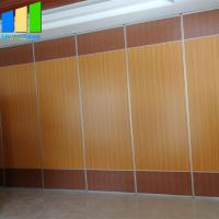 China Plywood Soundproof Folding Partition Wall 65-100mm Thickness Top Hung System Room Divider for sale