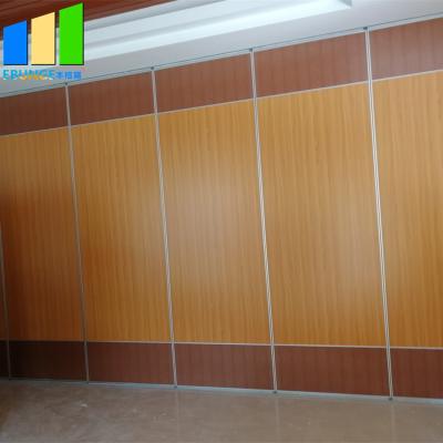China Plywood Soundproof Folding Partition Wall 65-100mm Thickness Top Hung System Room Divider for sale