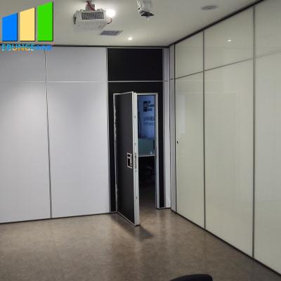 China School Dancing Room Folding Partition Walls Retractable Barrier Operable Wall Partition White Board Type 80mm Room Divider for sale