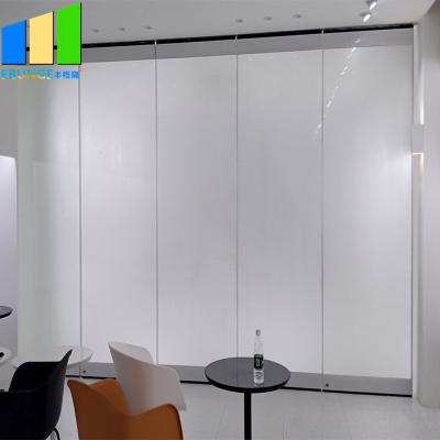 China Frameless Sliding Partition Walls Glazed Door Movable Glass Partition 65mm Panel Thickness Up to 4000mm Height for sale