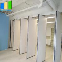 China 500 Width Sound Proof Partitions Folding MDF Partition Moving Wall With Aluminum Frame for sale