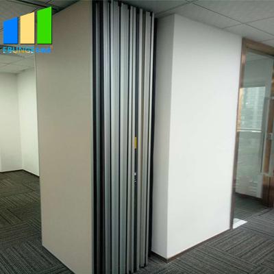 China EBUNGE Sliding Folding Partitions Movable Walls MDF Melamine Finish for Office Meeting Room for sale