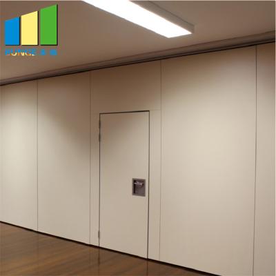 China Aluminum Frame Sliding Folding Acoustic Room Divider 65mm 85mm 100mm Soundproof Partition for sale