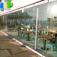 China Office Movable Glass Partition Wall Frameless Sliding Door 12mm Tempered Glass Up to 6000mm Height for sale