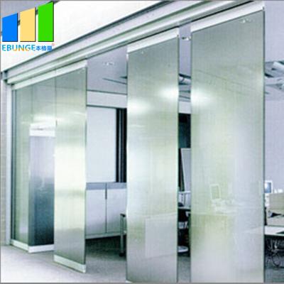 China 1200mm Width Sliding Partition Walls Frameless Folding Exterior Sliding Glass Doors 36mm Panel for sale