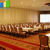 China Top Hung Acoustic Movable Partition 65-100mm Soundproof Folding Wooden Divider for Conference Center for sale