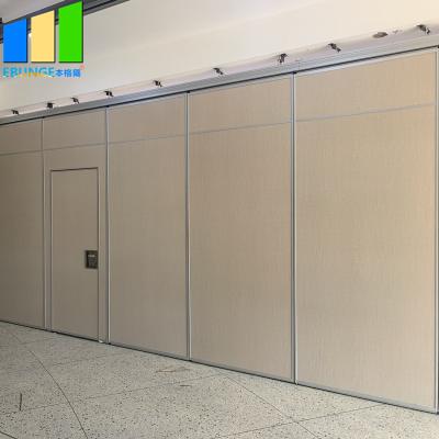 China Aluminum Frame Acoustic Room Divider Sliding Partition Door 65mm 100mm Thickness for sale