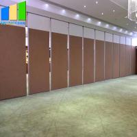 China MDF Folding Partition Wall Soundproof Movable Room Divider with Track 65mm Panel Thickness for Hotel for sale