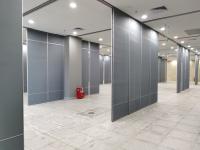 China Acoustic Partition Wall Top Hung 4000mm Height MDF Aluminum Powder Coating for sale