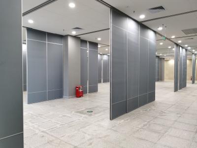 China Acoustic Partition Wall Top Hung 4000mm Height MDF Aluminum Powder Coating for sale