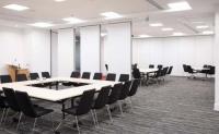 China Movable Soundproof Modular Office Partition Wall 65mm 85mm 100mm Top Hung No Floor Track for sale