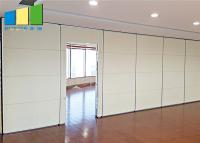 China White Folding Sliding Operable Partition Walls 65mm 85mm 100mm Acoustic Room Dividers for sale