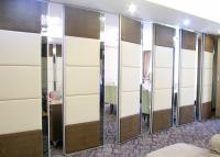 China Ebunge Aluminium Movable Partition Sliding Folding Wall PU Leather Cover 45dB Soundproof for Restaurant for sale