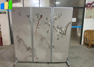 China Wood Movable Divider With Wheels 800x1800mm Folding Partition Panels for Restaurant & Office Space Division for sale