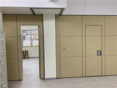 China Office Room Acoustic Soft Cover Both Side Movable Sliding Partition Wall for sale