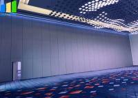 China Movable Sound Proof Partition Wall Aluminum Frame Wooden Finish 65-100mm Thickness for sale