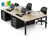 China Commercial 4 Seat Cubicle Desk Workstation 25mm MFC Top Modular Office Furniture for sale