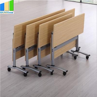 China Ebunge Office Meeting Training Folding School Table Folding Desk With Wheels for sale