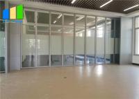 China Folding Office Glass Partition Wall Sliding Partition 85mm Aluminum Frame Up to 6000mm Height for sale