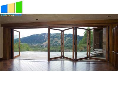China Aluminum Alloy 6063-T5 Folding Door 1.2mm Profile Thickness Tempered Glass for Kitchen Cabinet for sale
