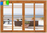China Aluminum Alloy Sliding Folding Room Divider Accordion Door 1.2mm 2.0mm Profile Tempered Glass for sale