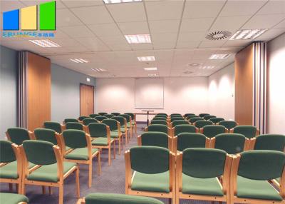 China Movable Folding Partition Wall 65mm Aluminum Frame Sliding Divider Melamine Wooden for sale