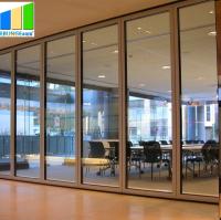 China Ebunge Tempered Glass Foldable Divider Sliding Glass Partitions for sale