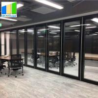 China Ebunge Double Glass Movable Partition Soundproof Sliding Wall 80mm Thick for sale
